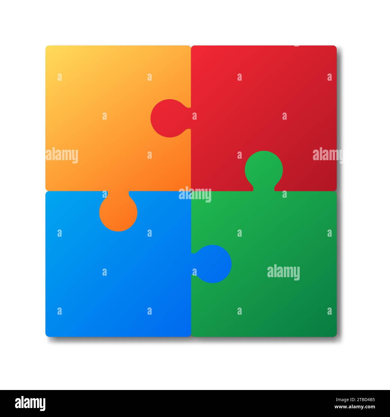 Puzzle icon. Colorful jigsaw. Puzzle pieces icon. Flat vector ...
