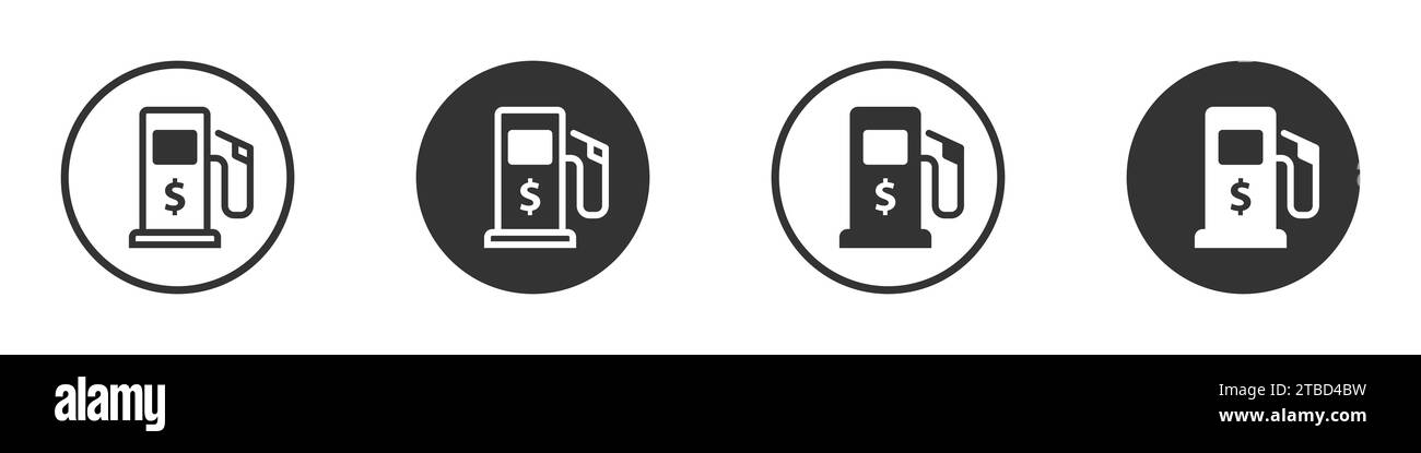 Gas station icon with dollar sign. Gasoline station symbol. Vector ...