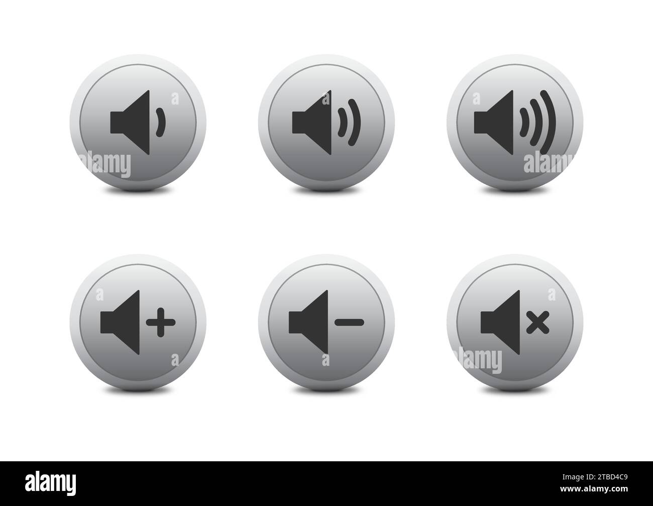 Speaker icons set. Volume symbols. Vector illustration Stock Vector ...
