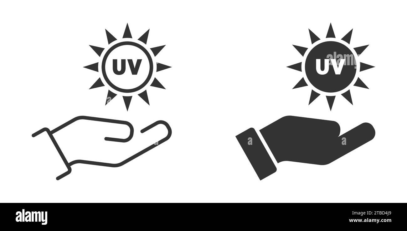 UV radiation icon. Ultraviolet symbol. Vector illustration Stock Vector ...