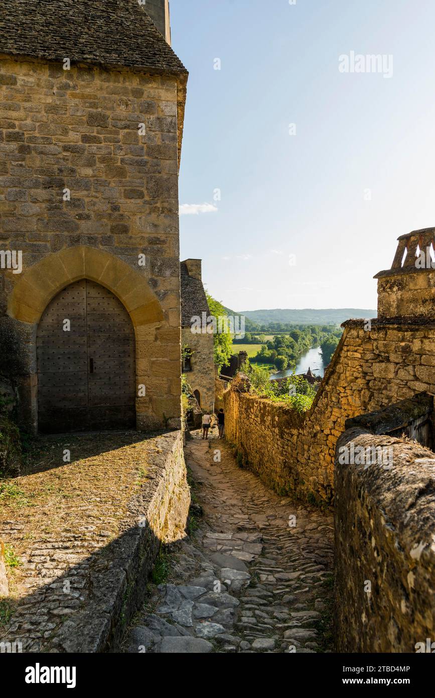 Medieval village, Beynac-et-Cazenac, Dordogne, Perigord, Departement ...