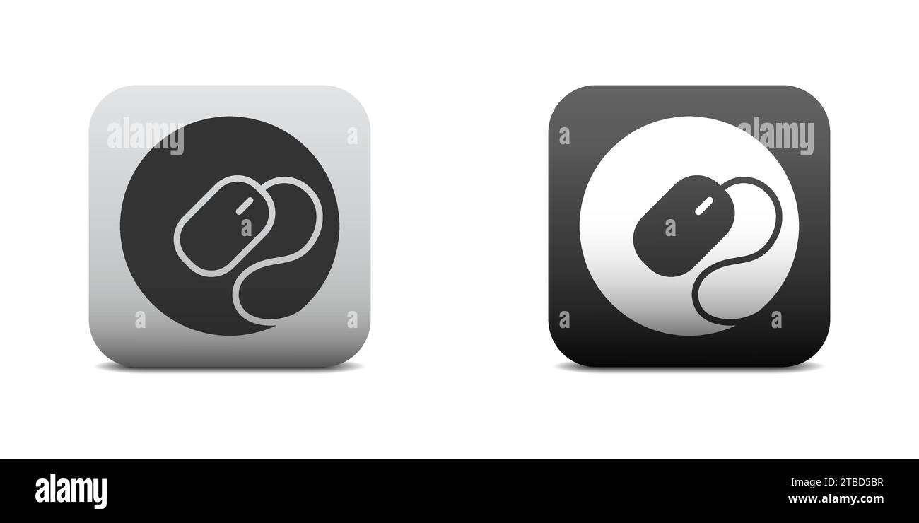 Computer mouse icon. Circle buttons. Vector illustration Stock Vector ...