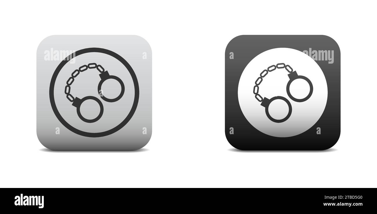 Handcuffs icon. Law and justice symbol. Flat vector illustration Stock ...