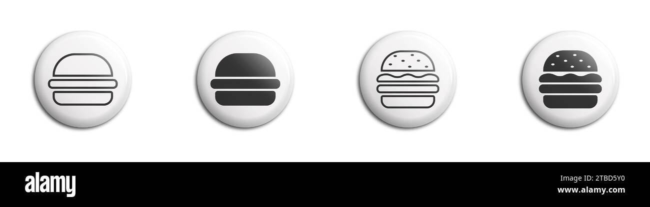Burger icon. Hamburger logo. Fast food symbol. Vector illustration ...