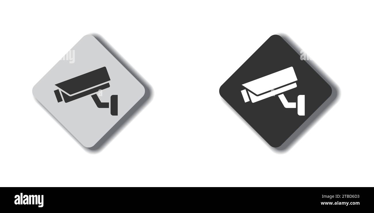 Security camera icon. CCTV symbol. Flat vector illustration Stock ...