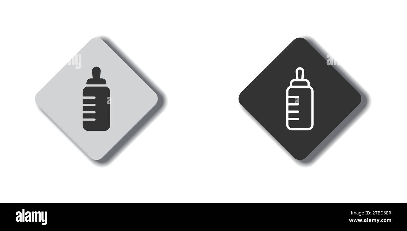 Feeding bottle icon. Baby bottle icon. Vector illustration Stock Vector ...