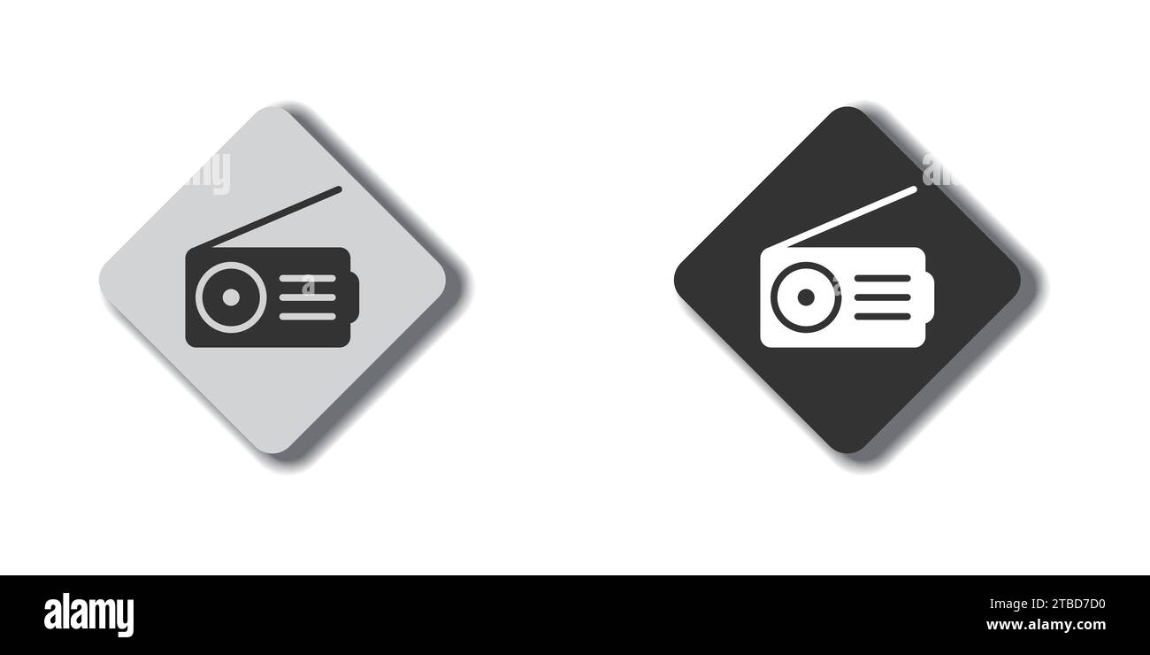 Radio icon. Simple design. Flat vector illustration Stock Vector Image ...