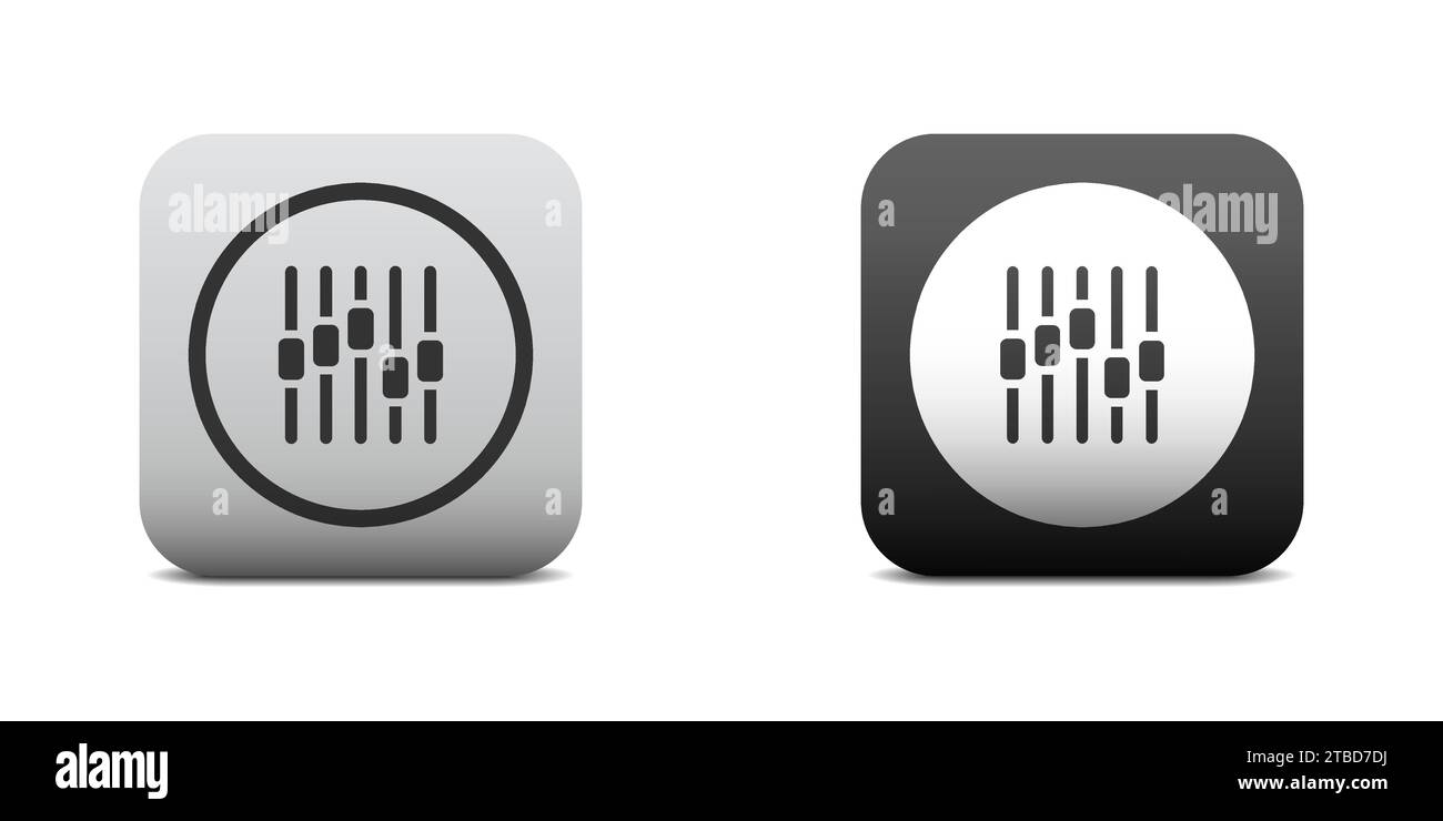 EQ icon. Slider icon. Sound mixer symbol. Vector illustration Stock ...