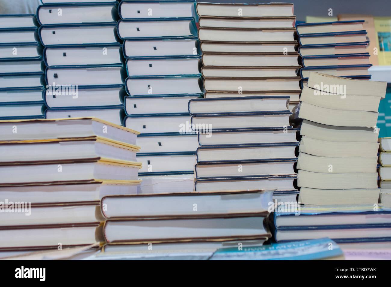 Stack of books stored as Education and business concept Stock Photo - Alamy