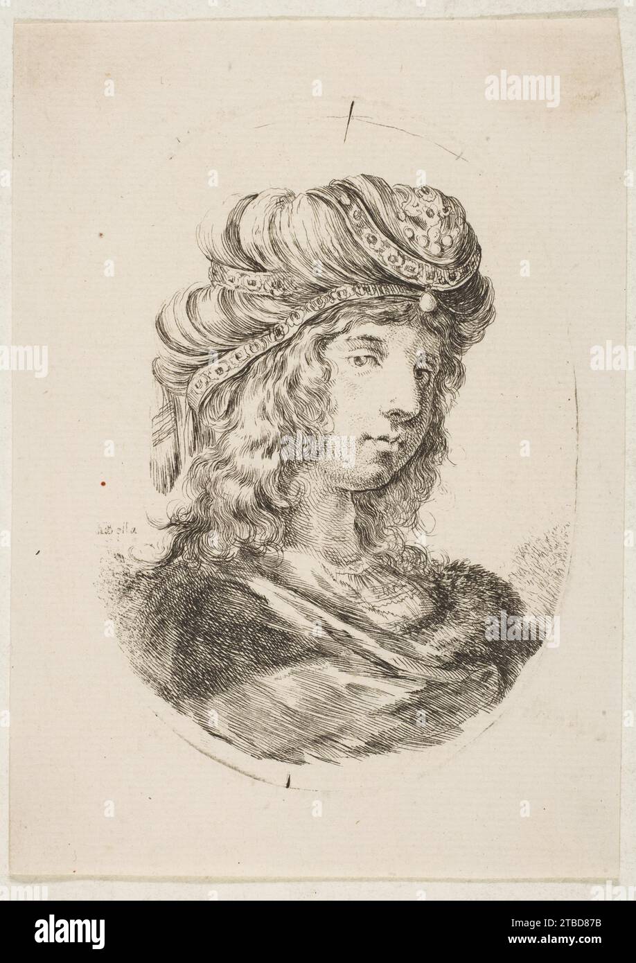 Sultan wearing a fur and a turban, from 'Several heads in the Persian ...