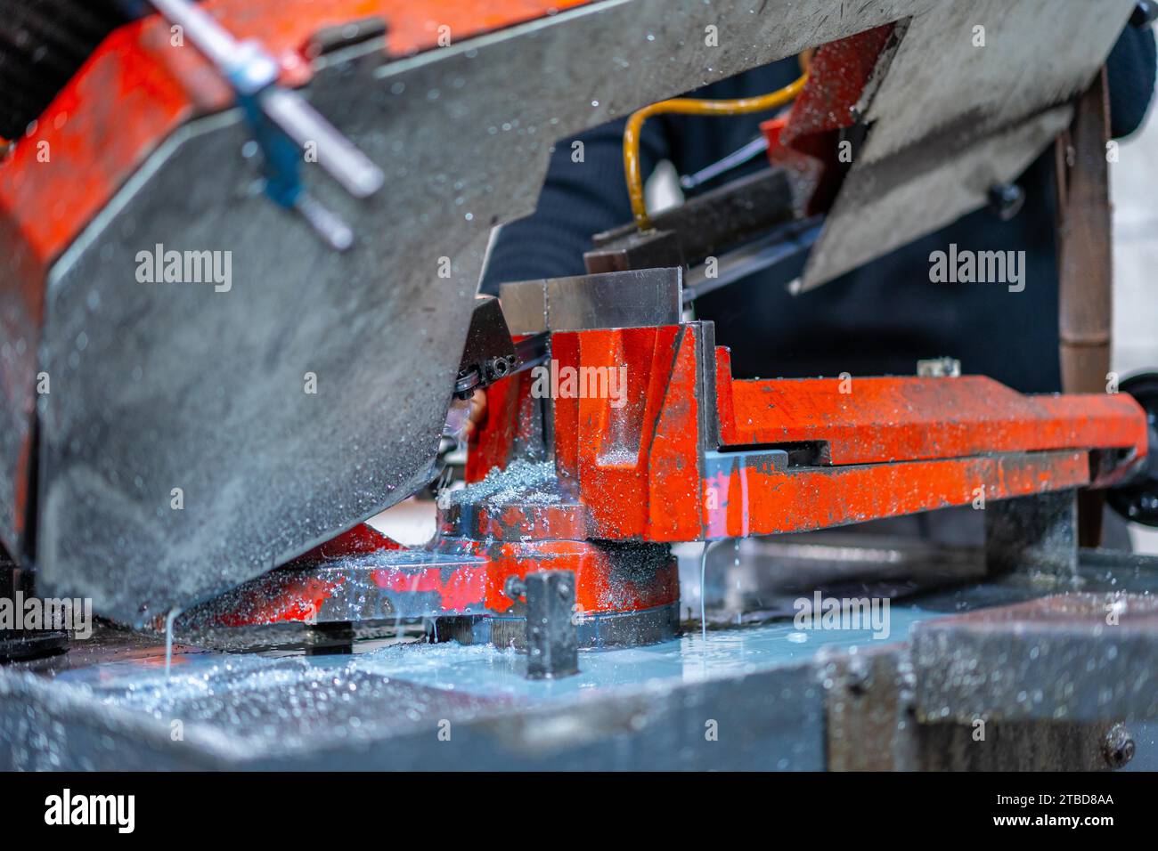 Close-up of a modern computer numeric control milling machine Stock ...