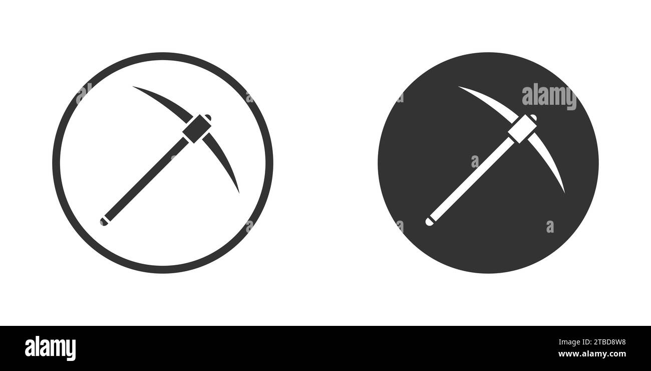 Pickaxe mining tool icon.Pick axe sign. Vector illustration Stock ...