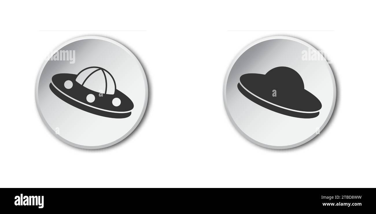 Icon of UFO. Space Aliens. Vector illustration Stock Vector Image & Art ...