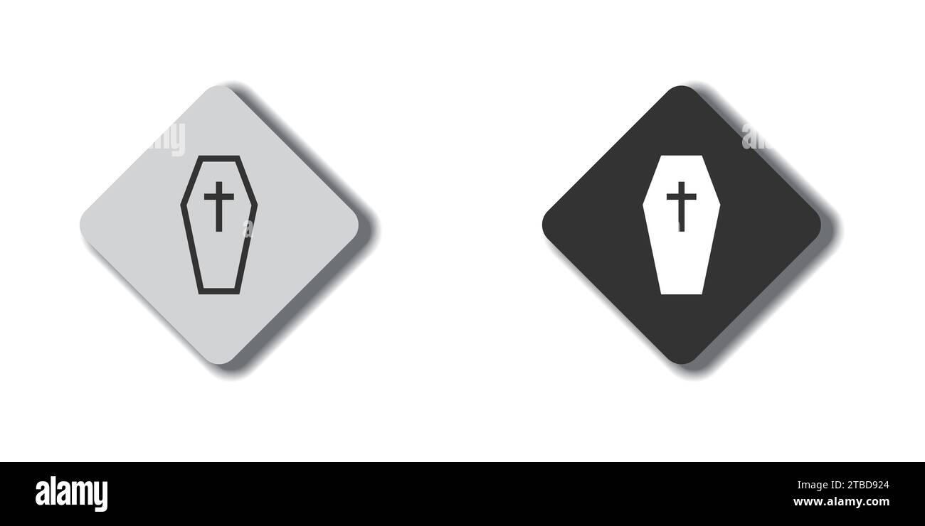 Coffin icon. Flat vector illustration Stock Vector Image & Art - Alamy