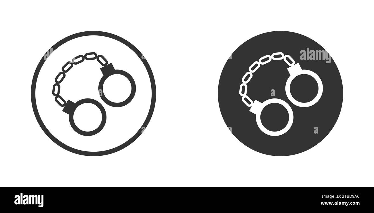 Handcuffs icon. Law and justice symbol. Flat vector illustration Stock ...
