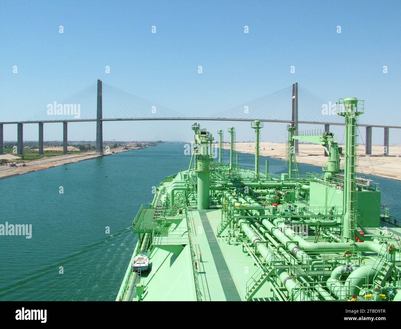 LNG carrier tanker ship in Suez Canal Stock Photo - Alamy