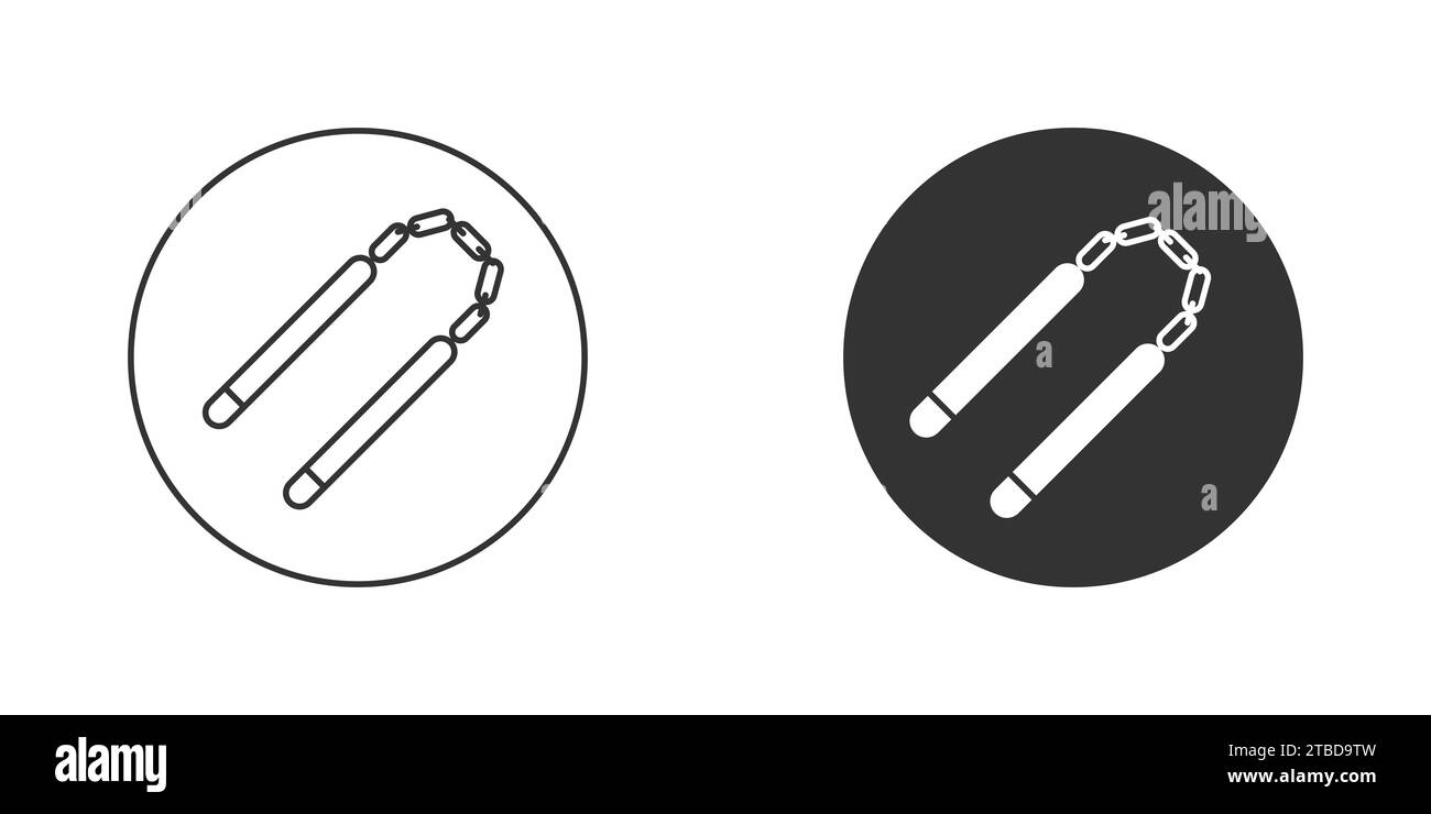 Nunchaku icon. Simple design. Vector illustration Stock Vector Image ...