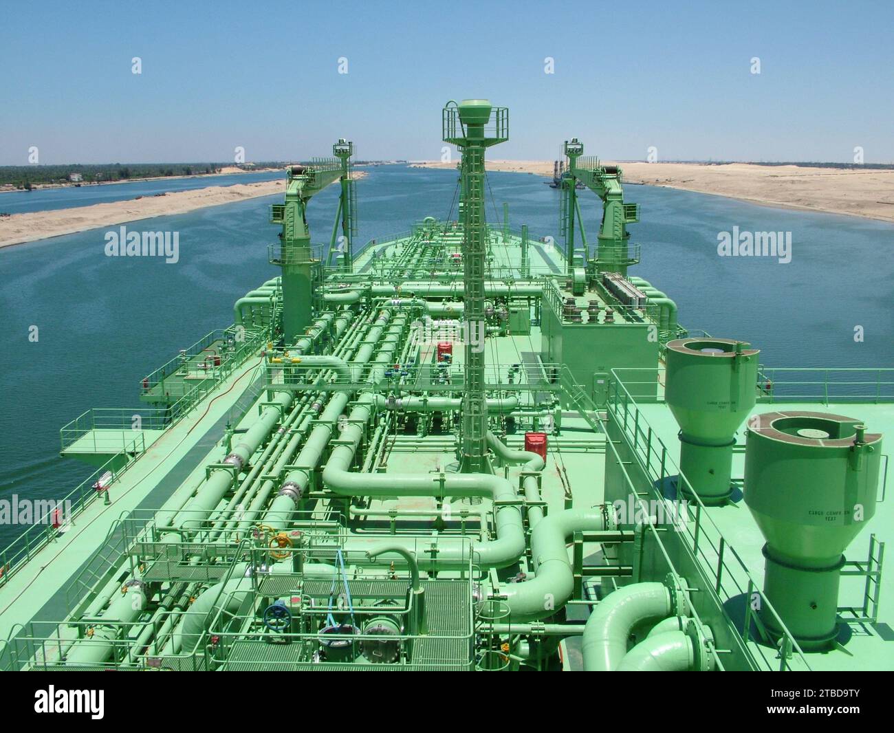 LNG carrier tanker ship in Suez Canal Stock Photo - Alamy