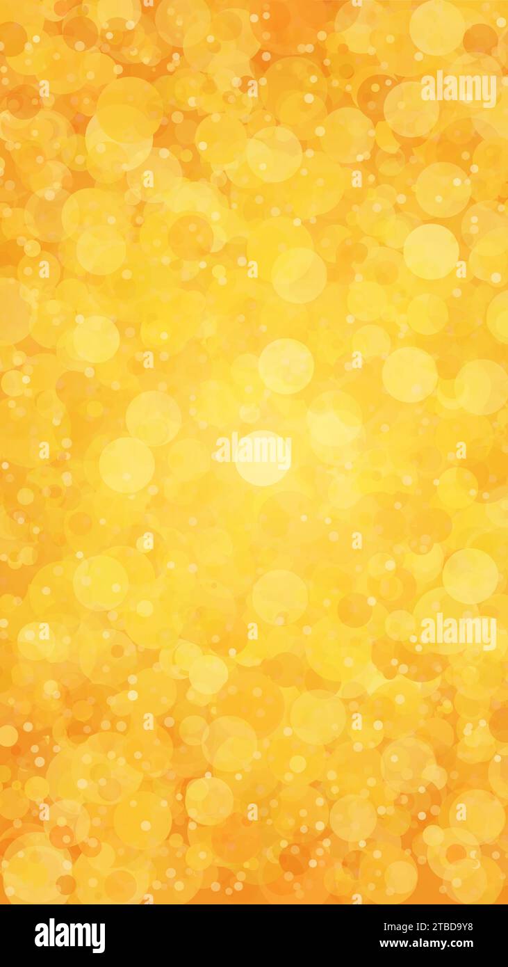 Christmas yellow gold boke story frame template. Background with Copy ...