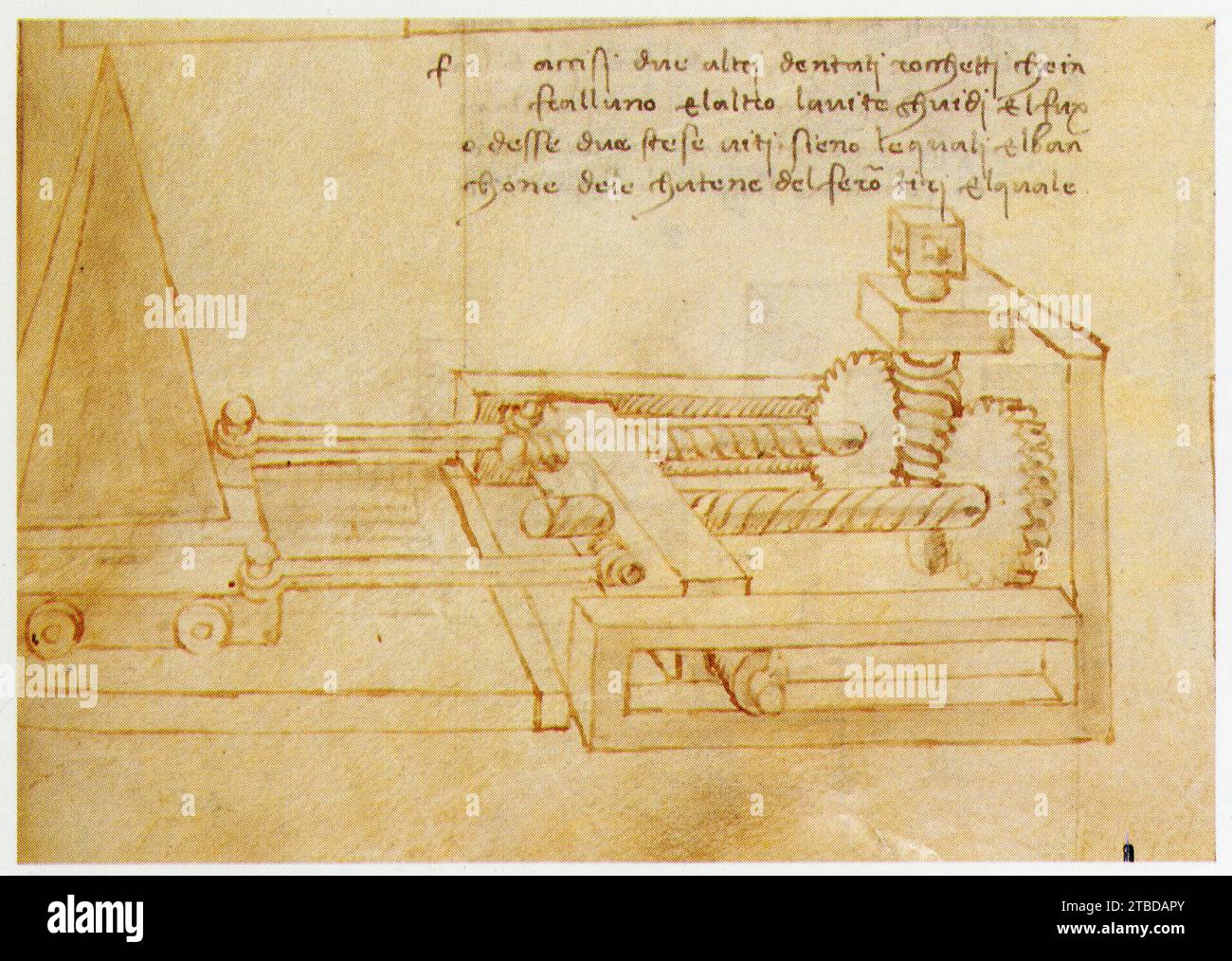 Francesco di Giorgio.1439-1501.Machine à déplacer des obélisques Stock ...
