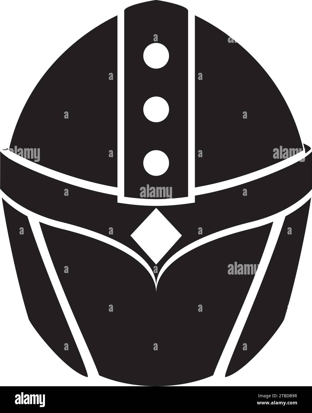 Silhouette of a medieval helmet icon Vector Stock Vector Image & Art ...