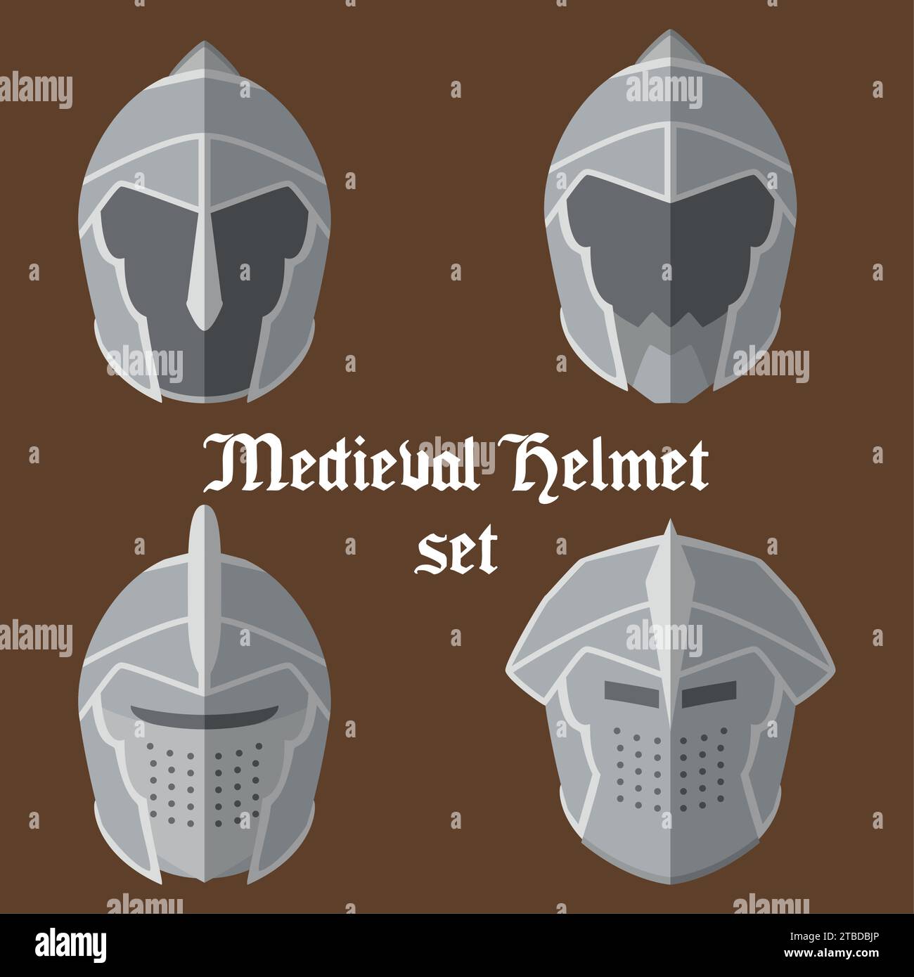 Set of medieval helmets icons Vector Stock Vector Image & Art - Alamy