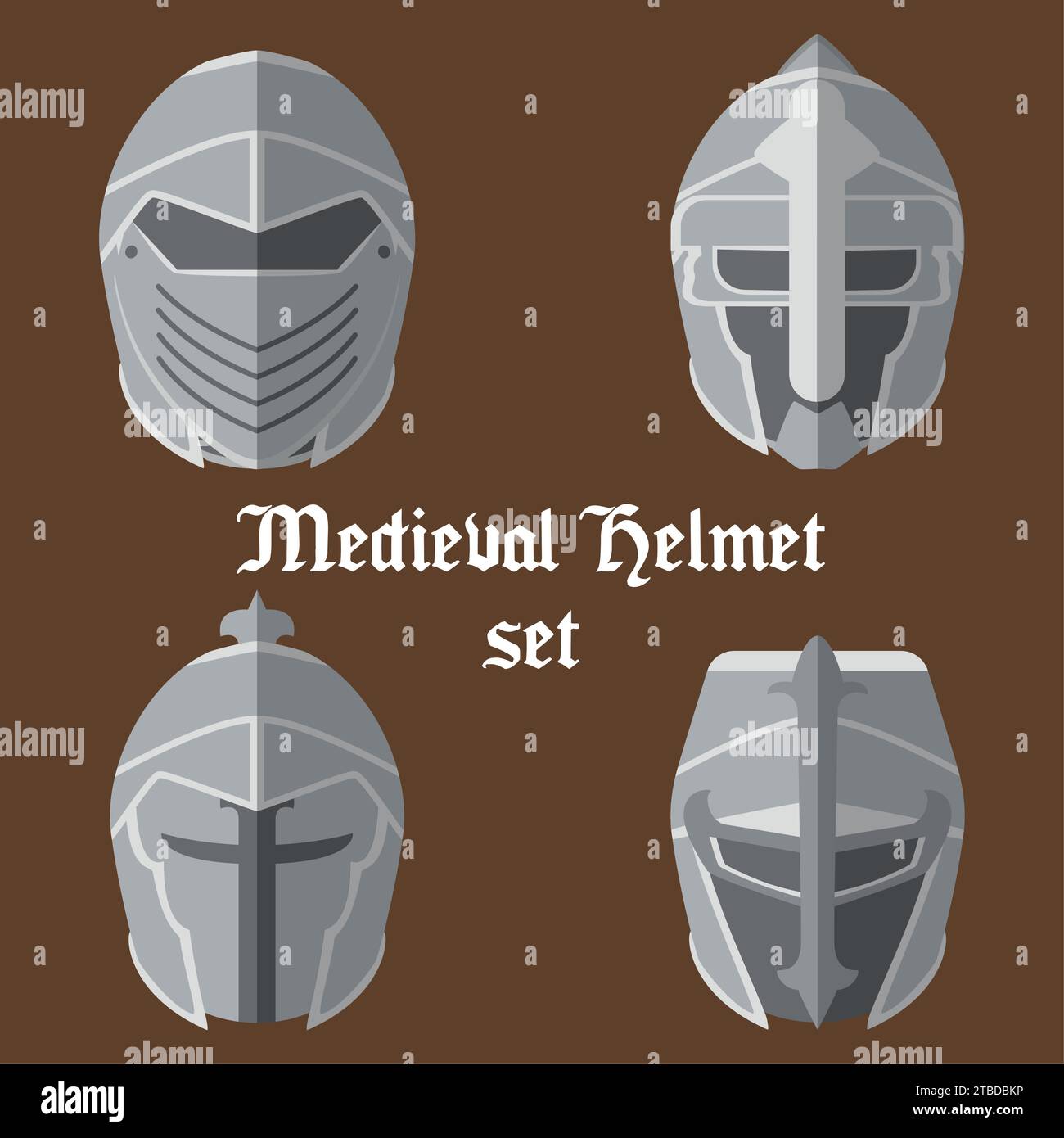 Set of medieval helmets icons Vector Stock Vector Image & Art - Alamy