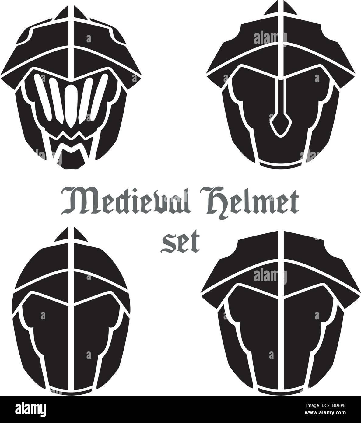 Set of medieval helmets icons Vector Stock Vector Image & Art - Alamy
