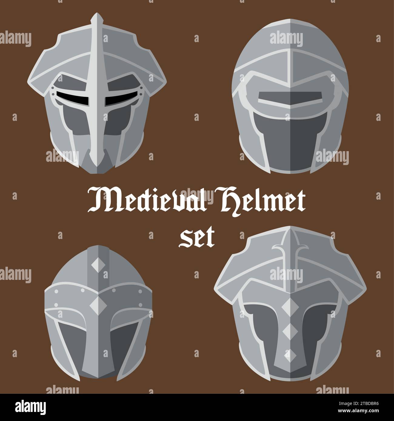 Set of medieval helmets icons Vector Stock Vector Image & Art - Alamy
