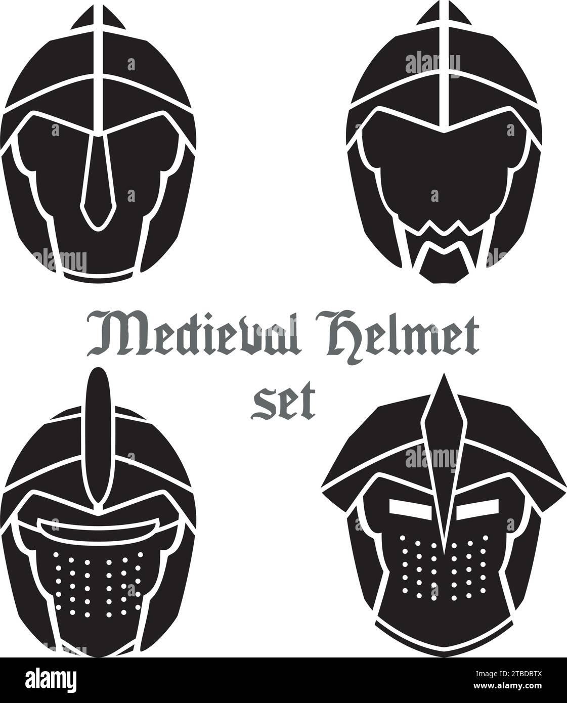 Set of medieval helmets icons Vector Stock Vector Image & Art - Alamy
