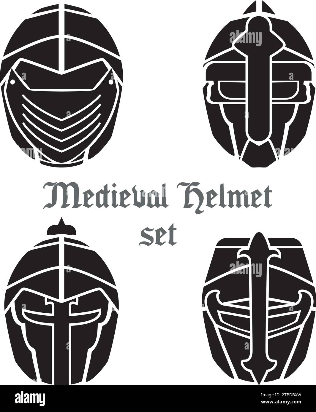Set of medieval helmets icons Vector Stock Vector Image & Art - Alamy