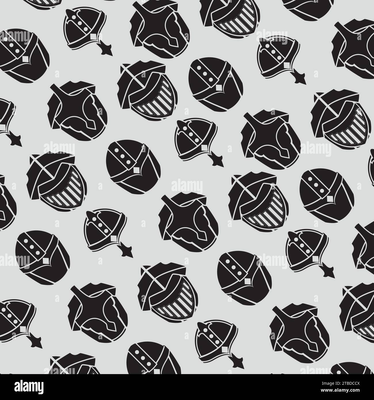 Medieval helmet icons Pattern background Vector Stock Vector Image ...