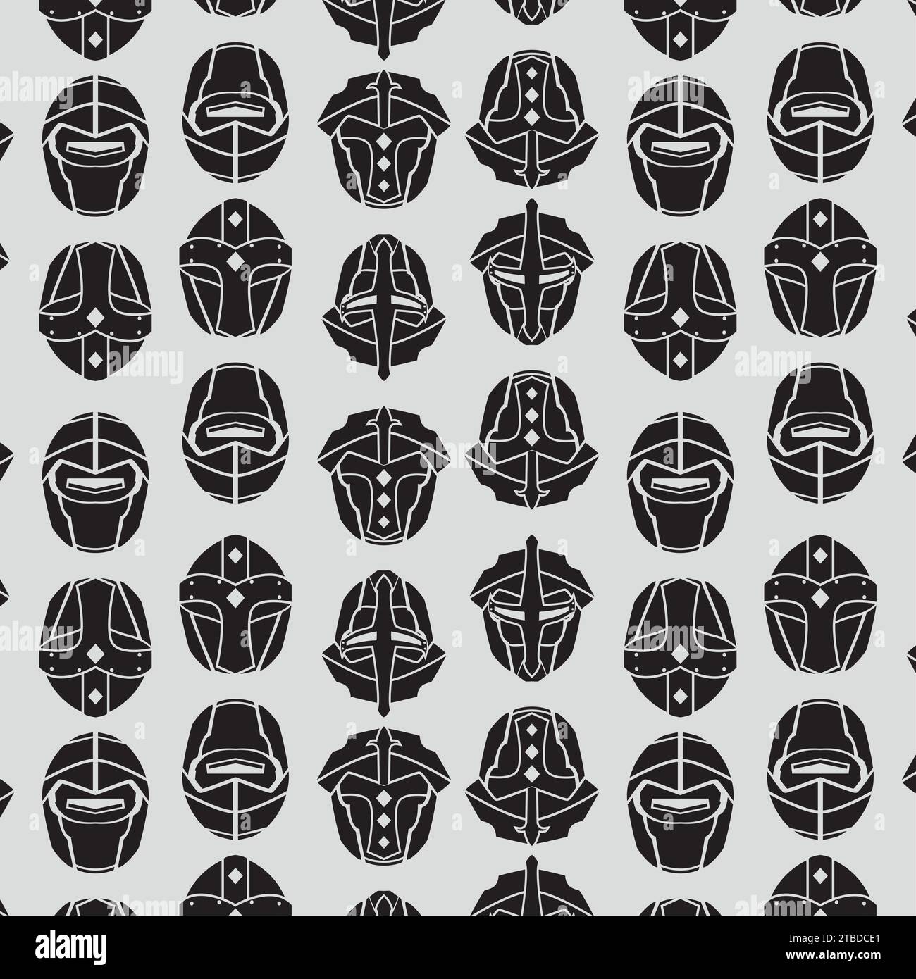 Medieval helmet icons Pattern background Vector Stock Vector Image ...
