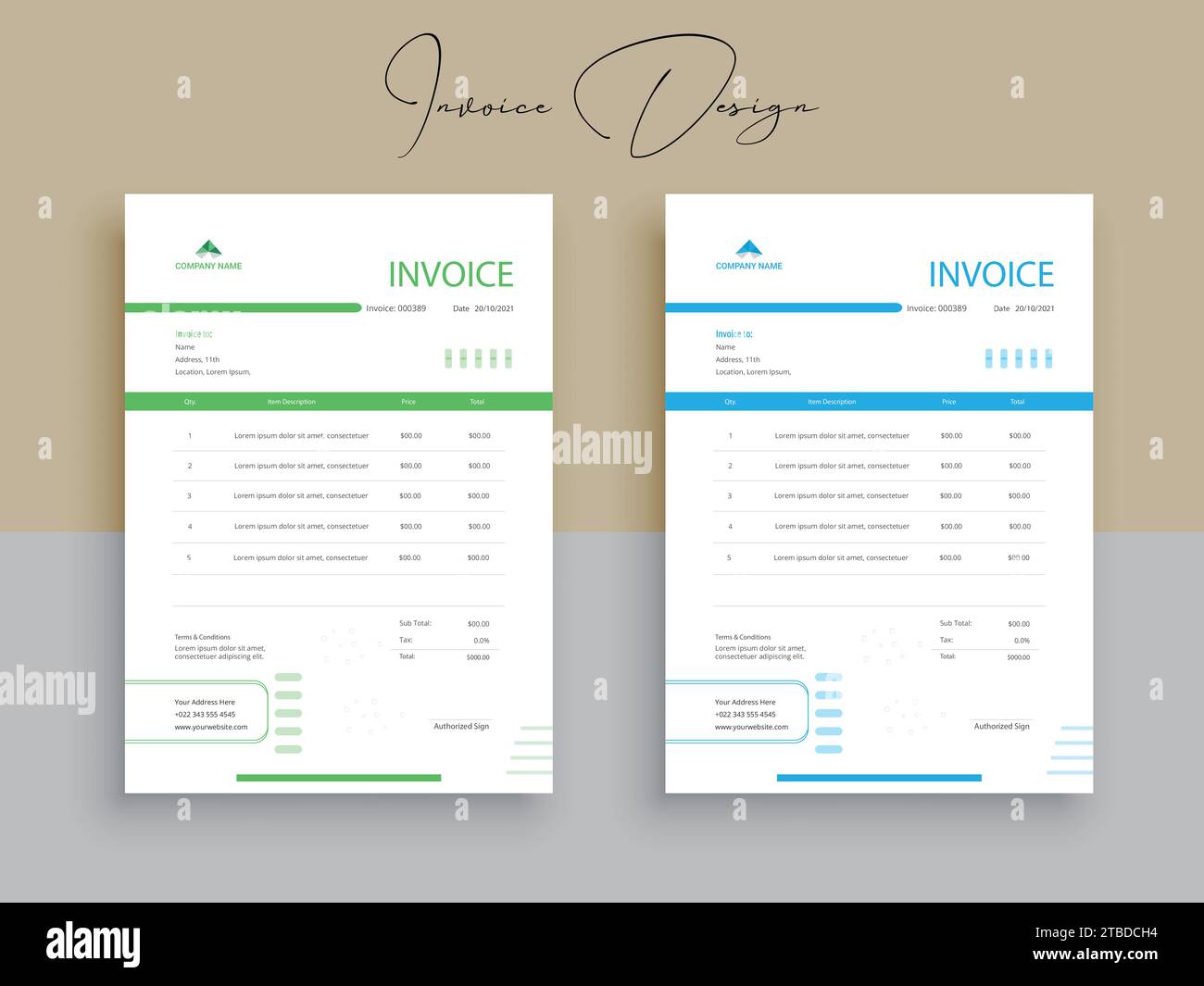 Invoice Design. Business invoice form template. Invoicing quotes, money ...