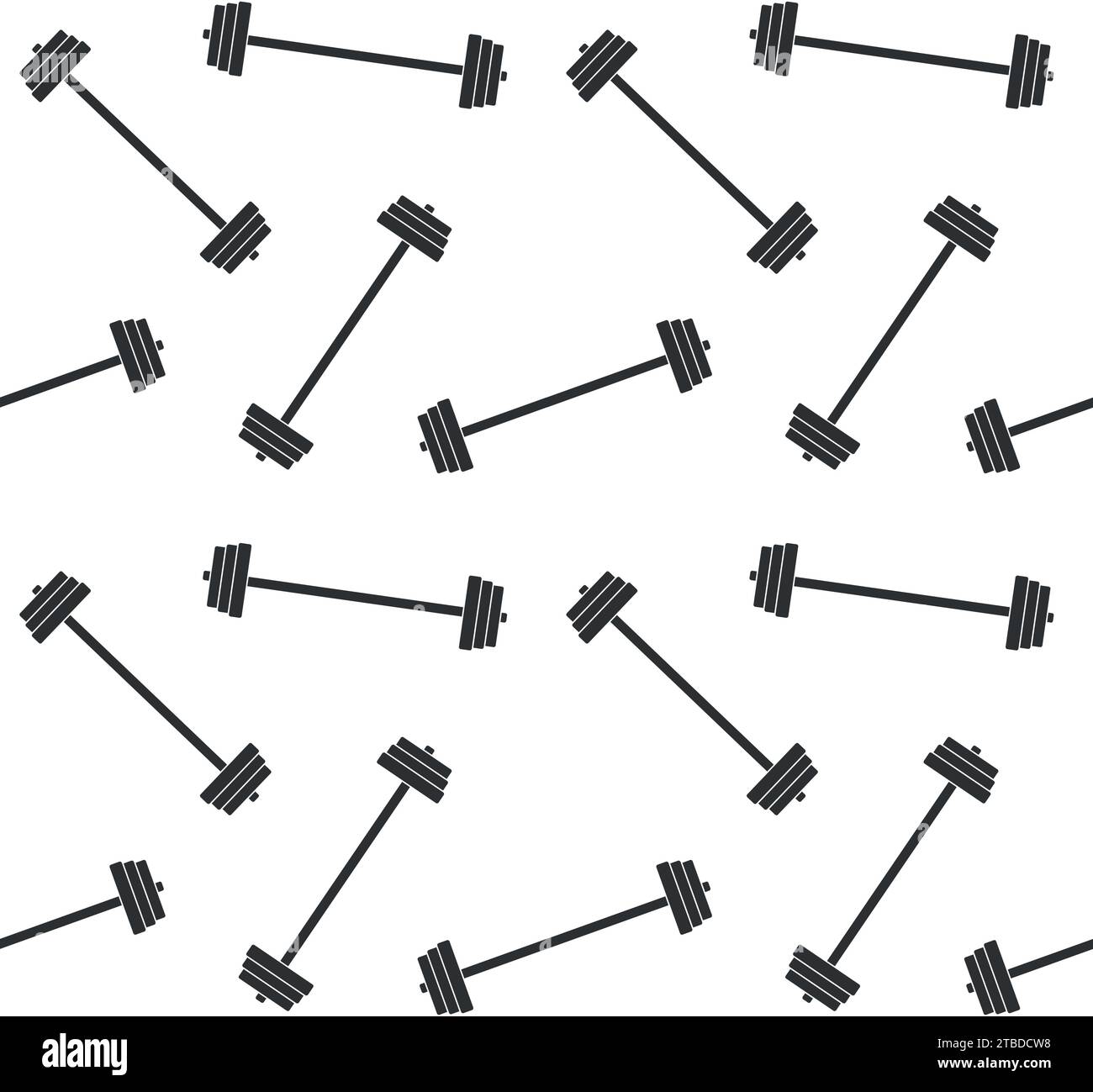 Dumbbell seamless pattern black hi-res stock photography and images - Alamy