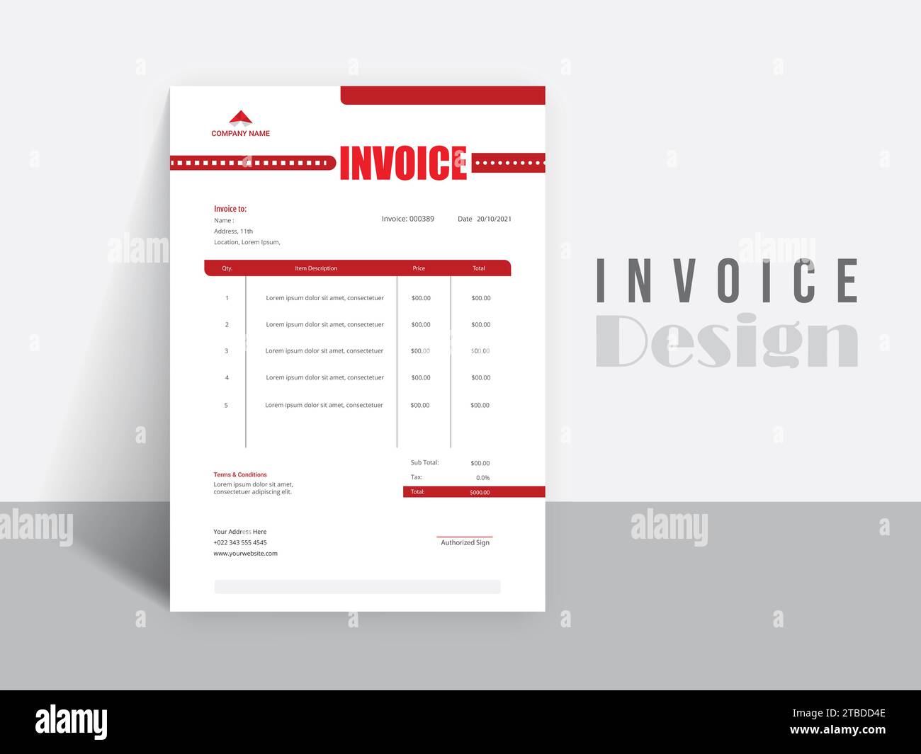 Invoice Design. Business invoice form template. Invoicing quotes, money ...