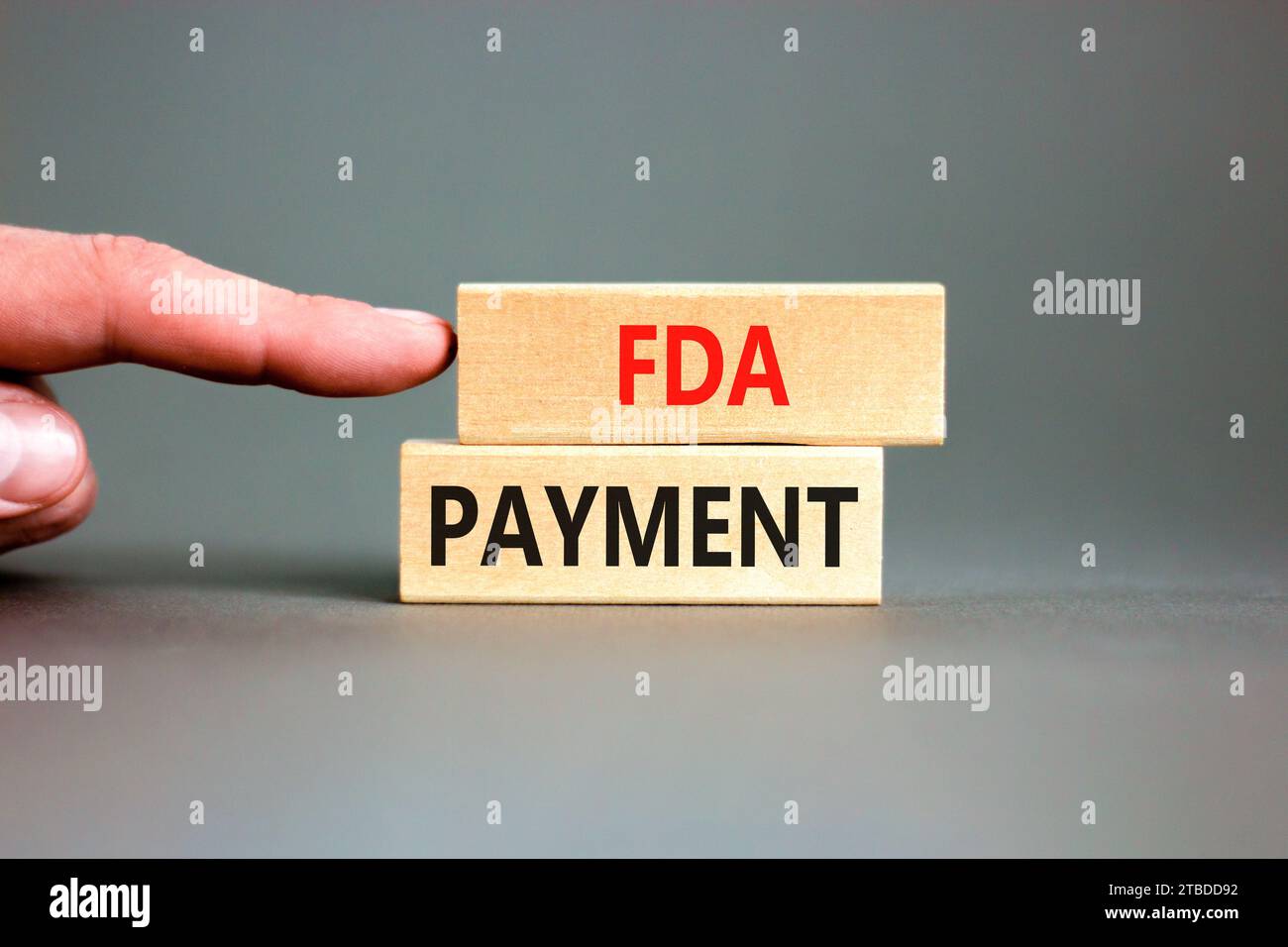 FDA Food and Drug Administration payment symbol. Concept words FDA ...
