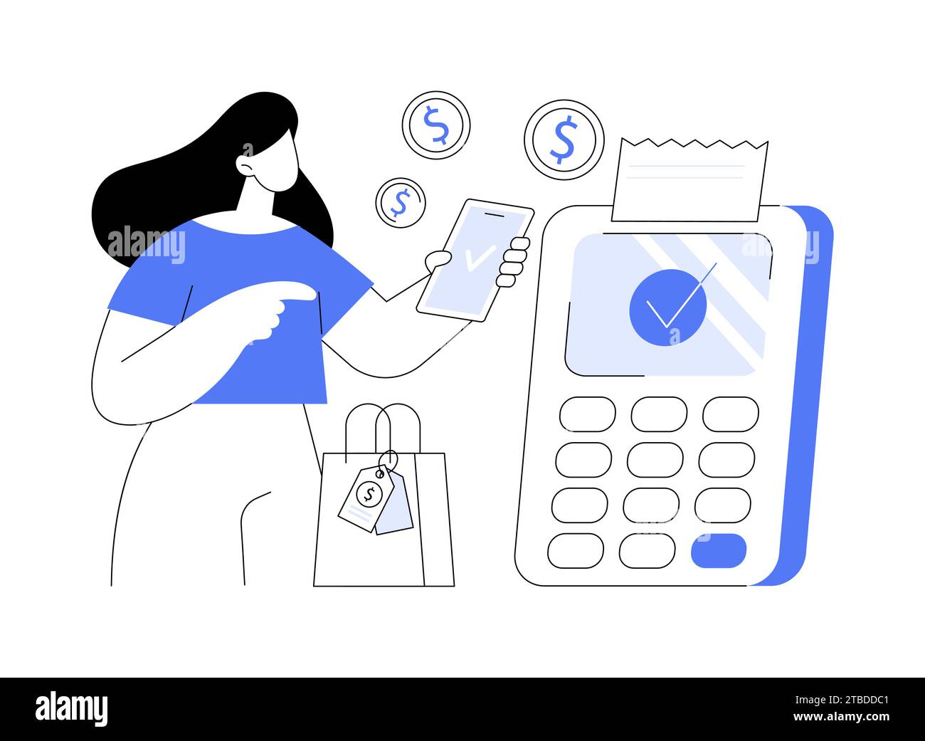 Make payments isolated cartoon vector illustrations Stock Vector Image ...