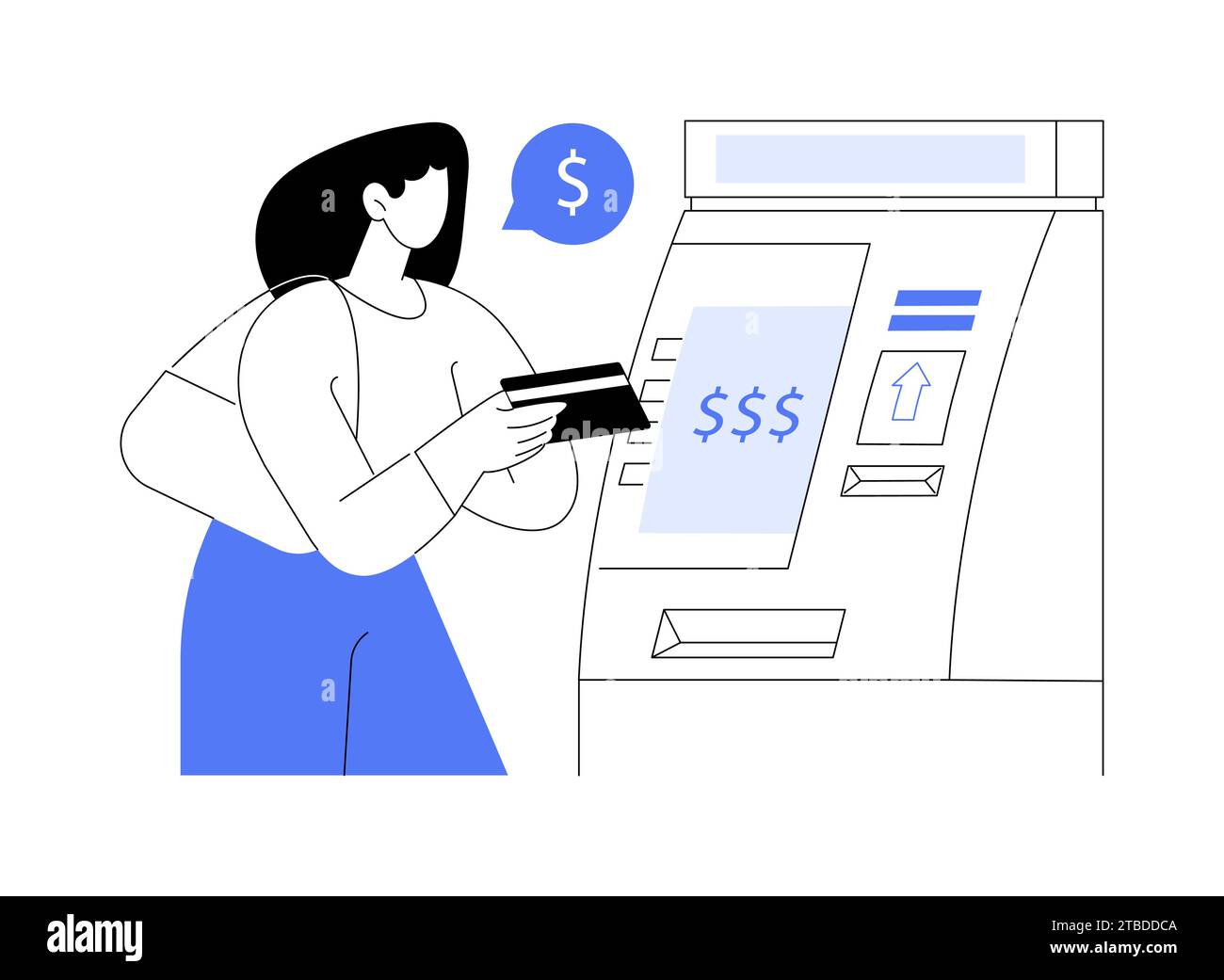 Use ATM isolated cartoon vector illustrations Stock Vector Image & Art ...