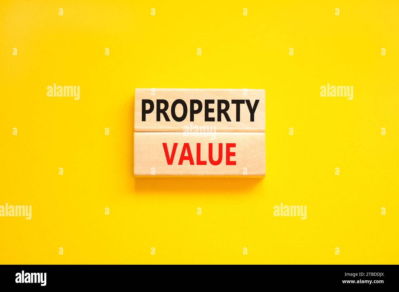 Property value symbol. Concept words Property value on beautiful wooden ...