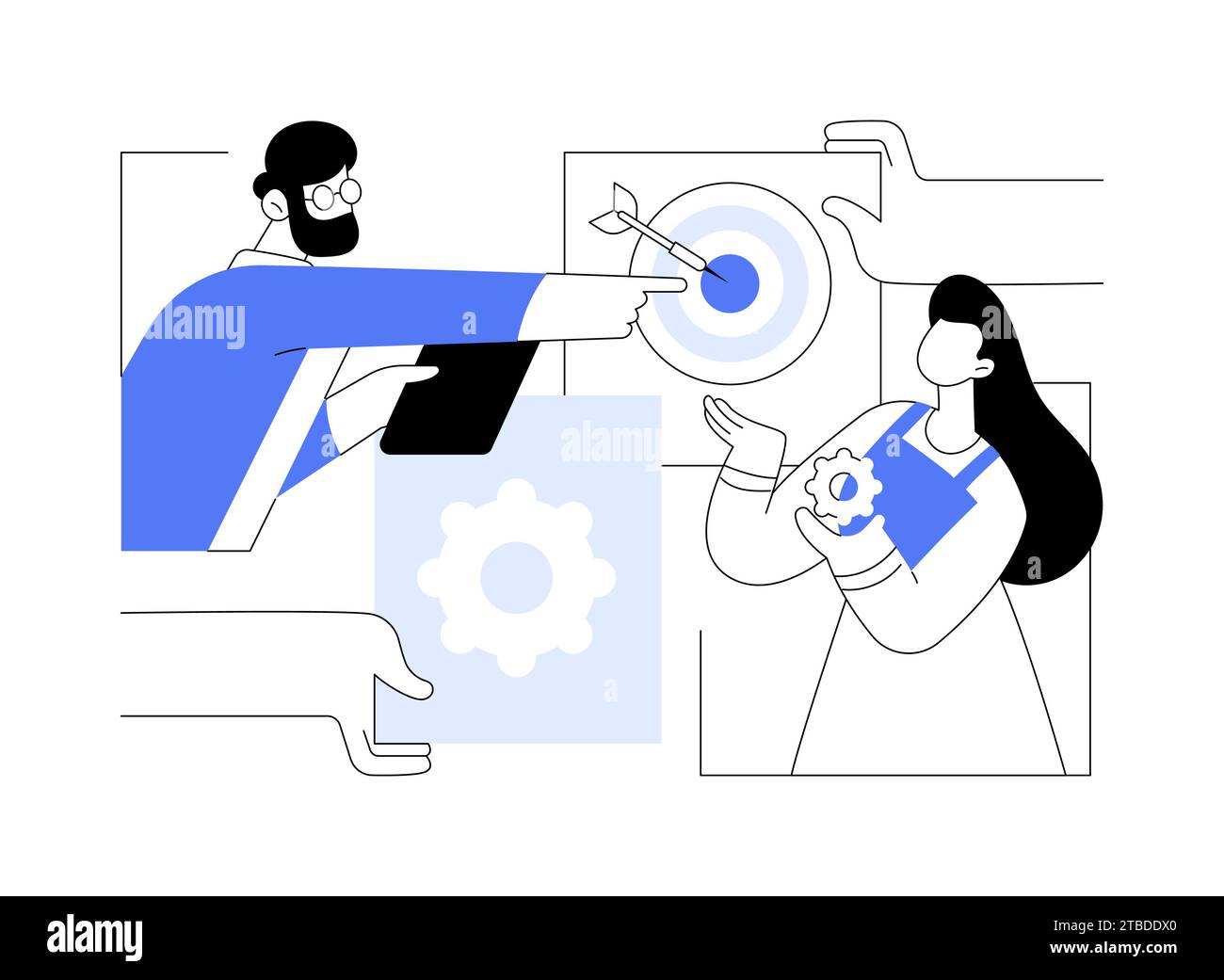 Business mission isolated cartoon vector illustrations Stock Vector ...