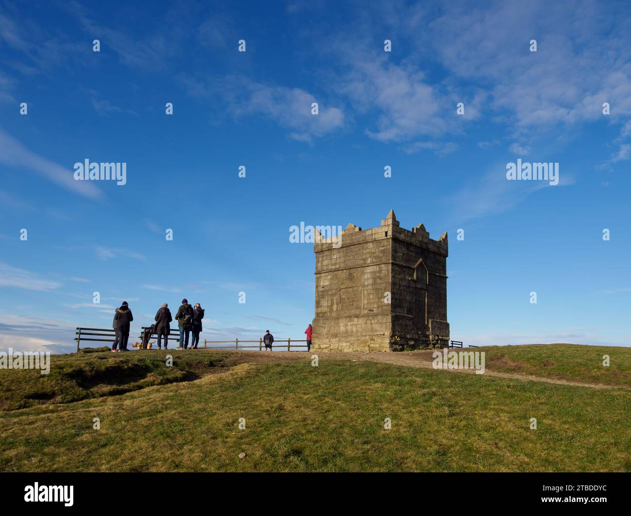 Rivington Pike on top of Winter hill West Pennine Moors Lancashire UK ...