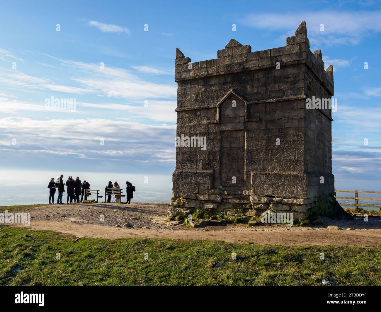 Rivington Pike on top of Winter hill West Pennine Moors Lancashire UK ...