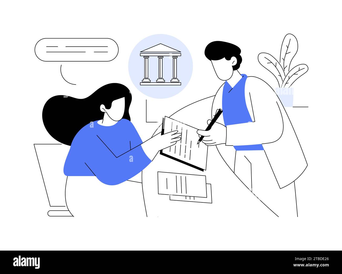 Commercial banking isolated cartoon vector illustrations Stock Vector ...