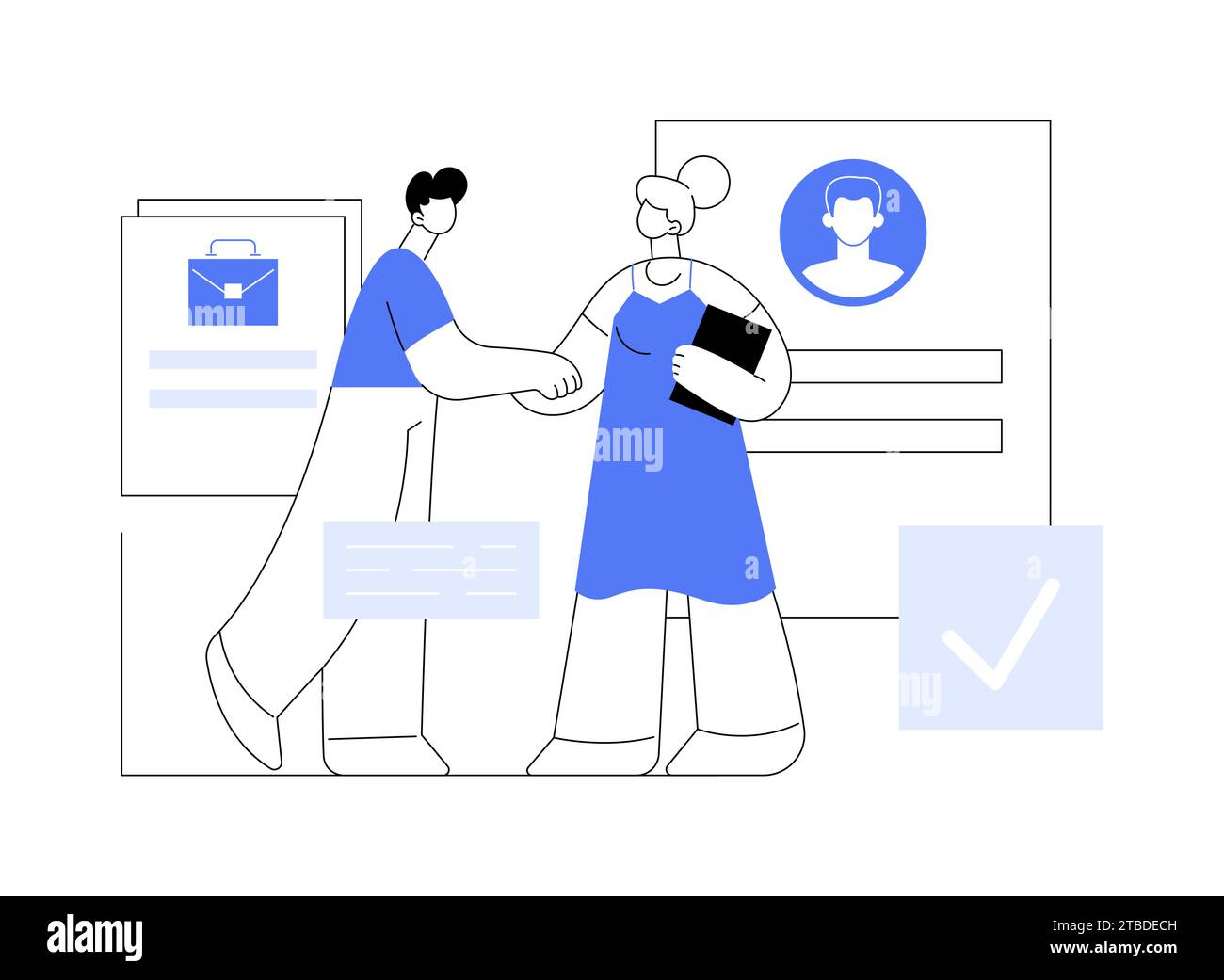 Accepting to work isolated cartoon vector illustrations Stock Vector Image & Art - Alamy