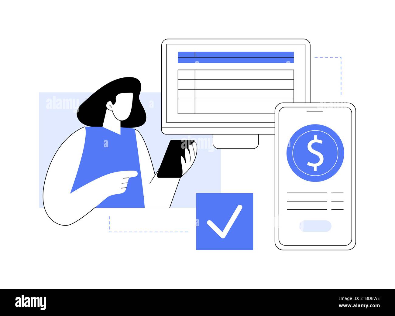 Online transfer isolated cartoon vector illustrations Stock Vector ...