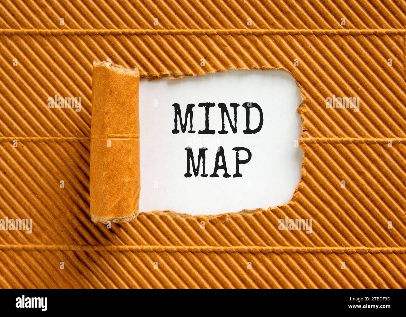 Mind map symbol. Concept words Mind map on beautiful white paper on a ...