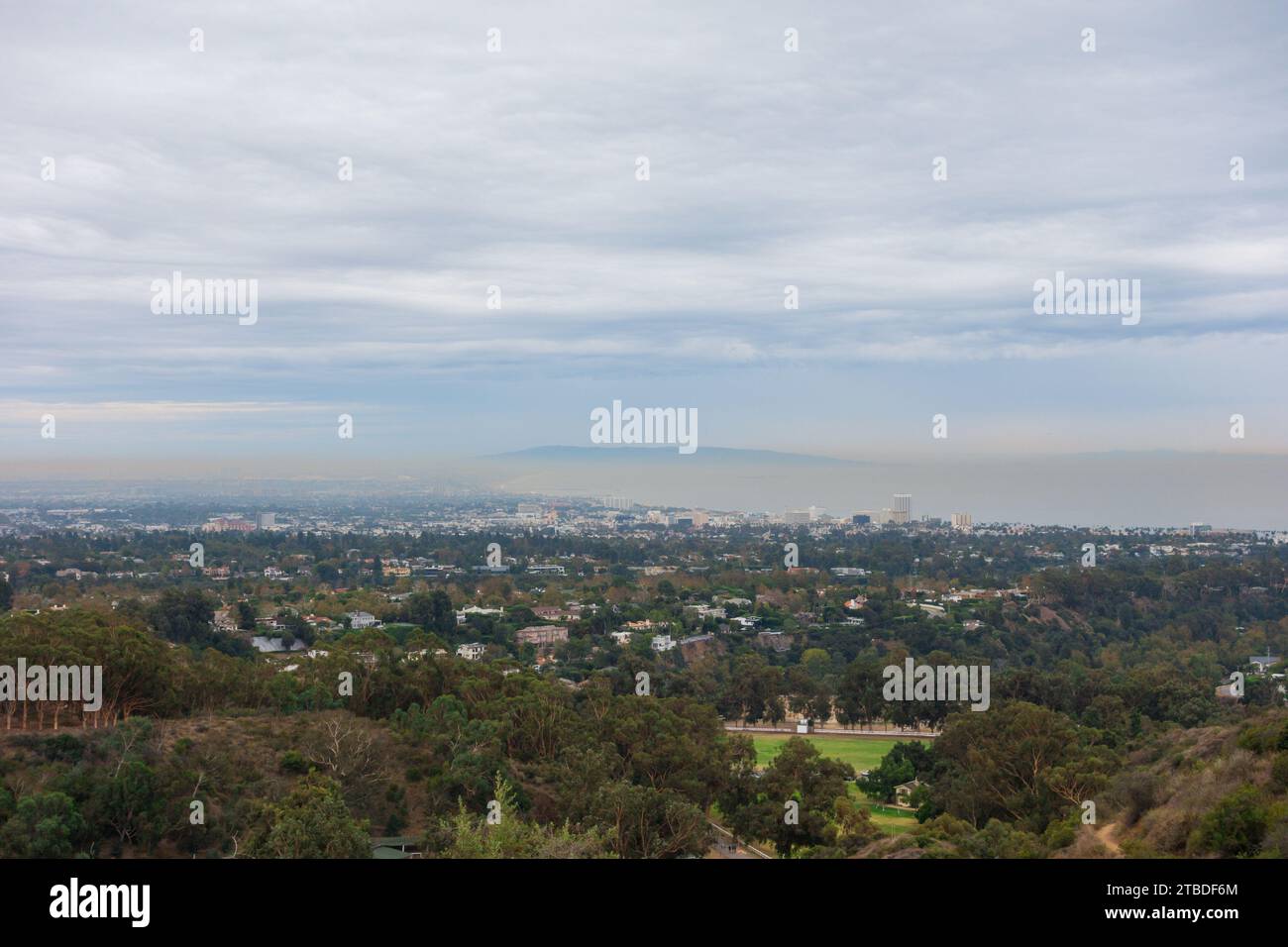 Smog over Los Angeles taken from Inspiration Point in Will Rogers State ...