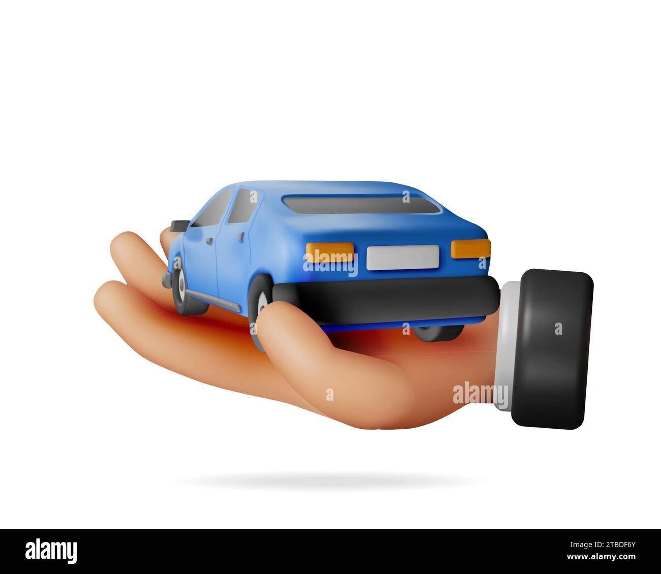 Toy car in hand Stock Vector Images - Alamy