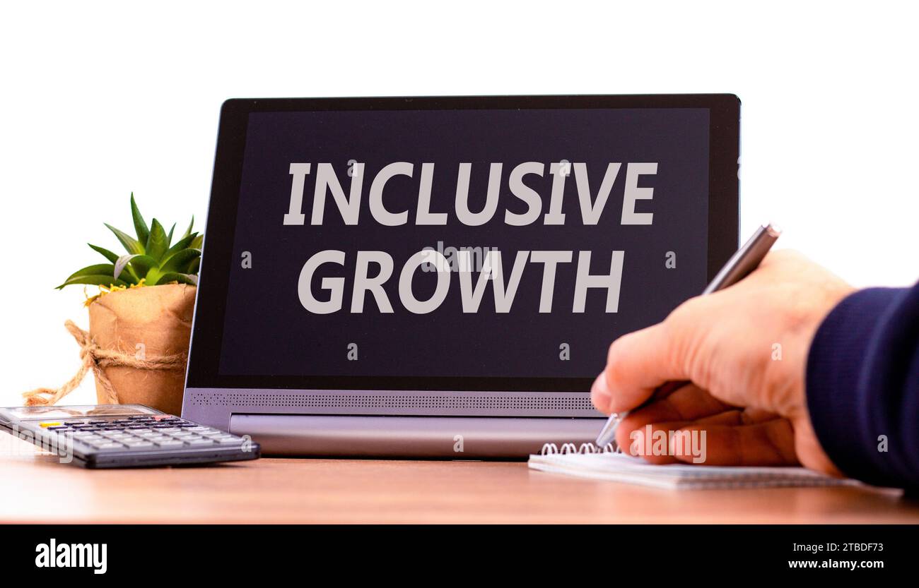 Inclusive growth symbol. Concept words Inclusive growth on beautiful ...